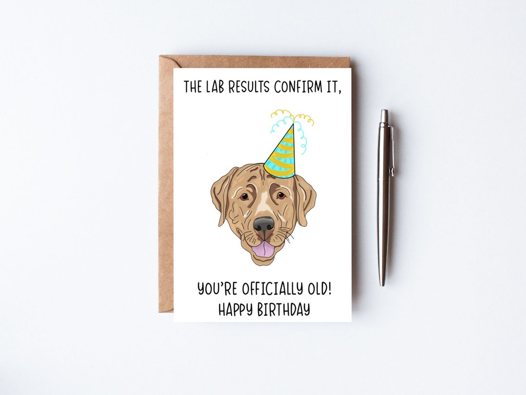 Labrador Birthday Card, Cheeky Birthday Card, Dog Themed Birthday Card ...
