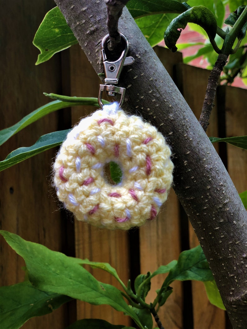 Doughnut Keyring Doughnut Crochet Keyring Doughtnut Bag - Etsy