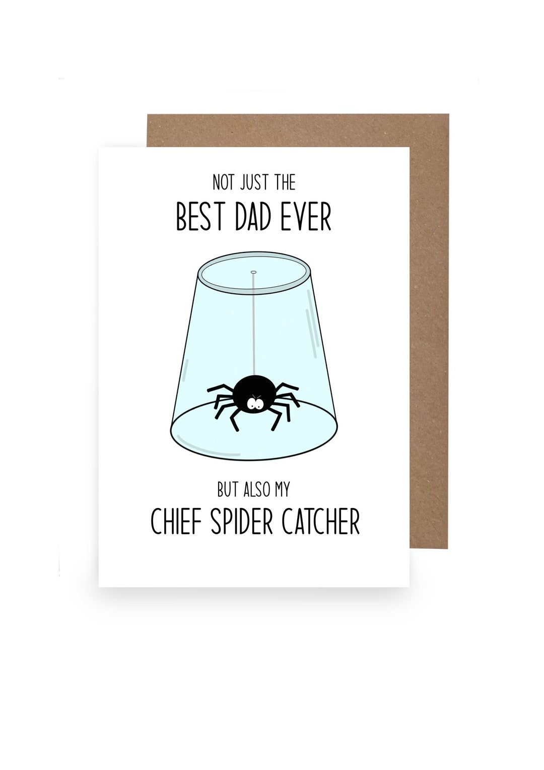 Spider Catcher Fathers Day Card, Best Dad Ever Card, Cute Fathers Day ...