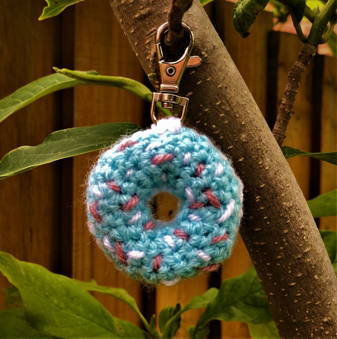 Doughnut Keyring Doughnut Crochet Keyring Doughtnut Bag - Etsy