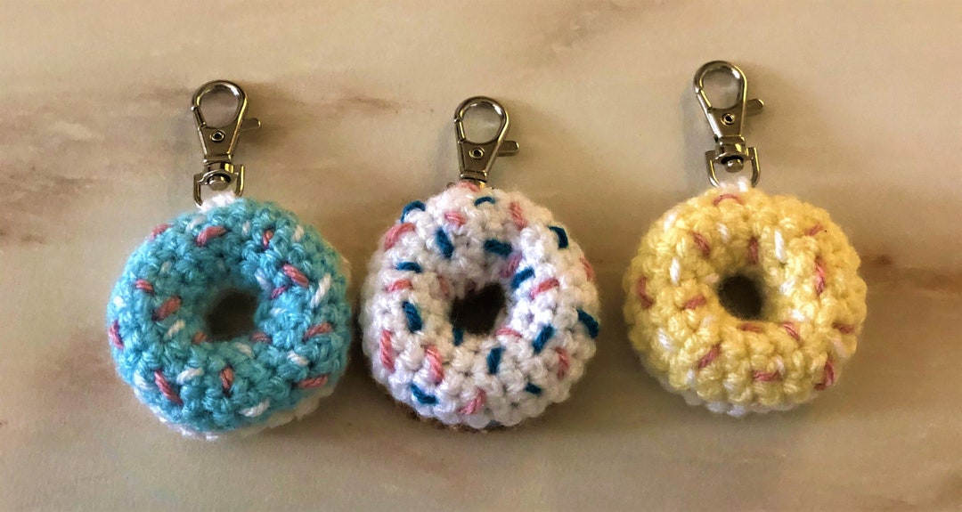 Doughnut Keyring Doughnut Crochet Keyring Doughtnut Bag - Etsy