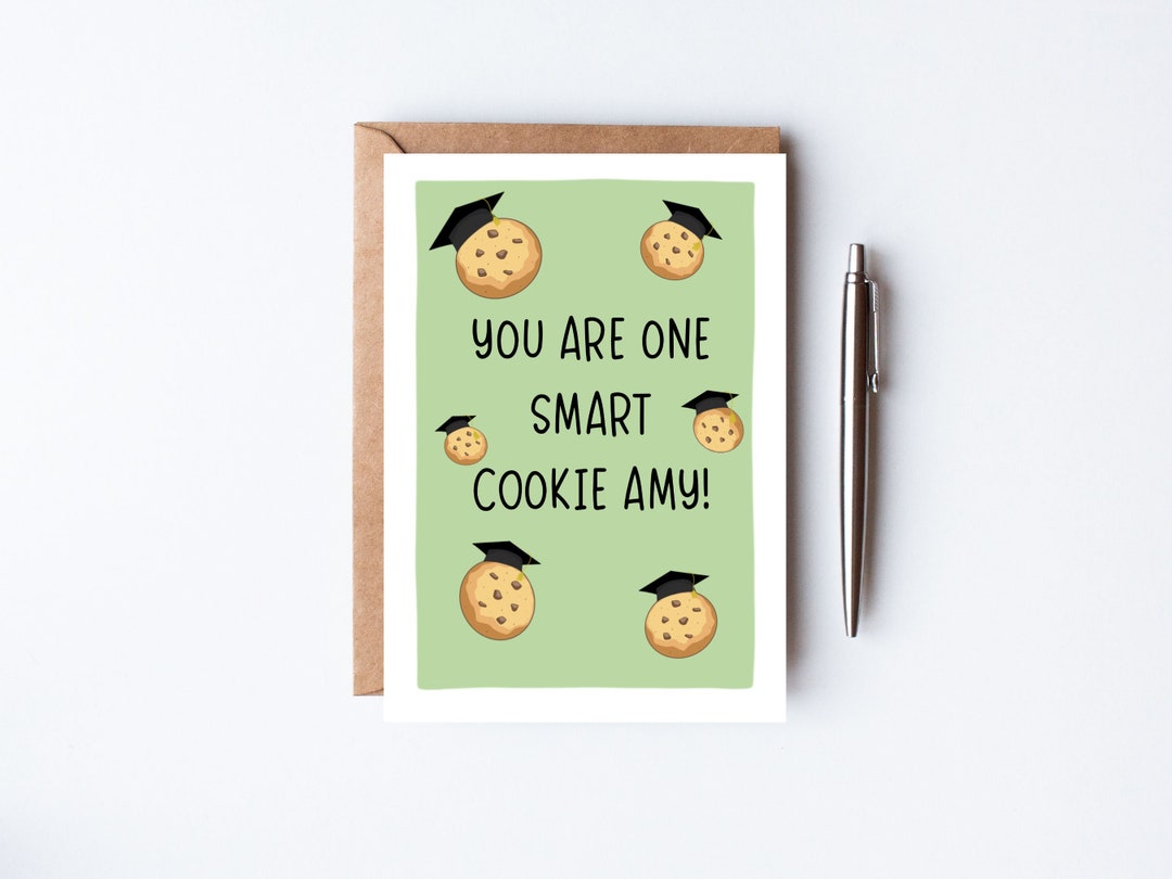 Smart Cookie Graduation Card, Personalised Graduation Card, School ...