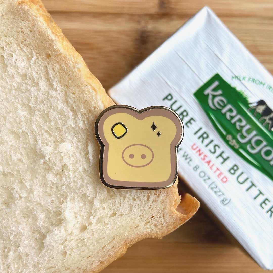 Toast Enamel Pin, Bread and Butter Enamel Pin - Etsy