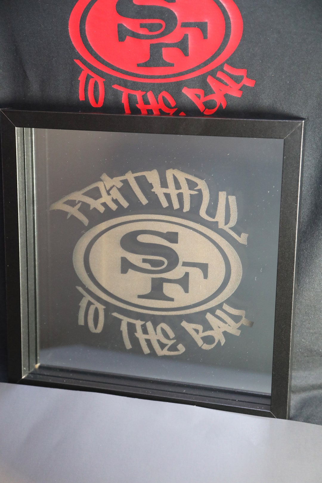 49er slogan Shadowbox Mirror - Etsy