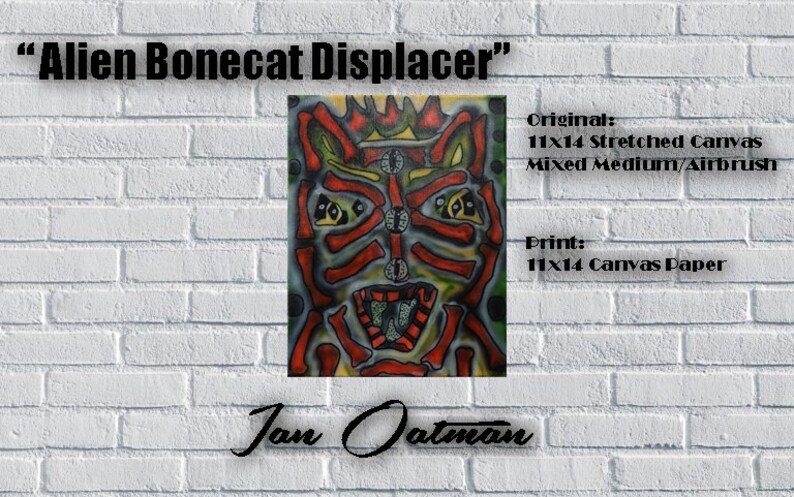 Alien Bonecat Displacer- Original Artwork, by Ian Oatman - Etsy