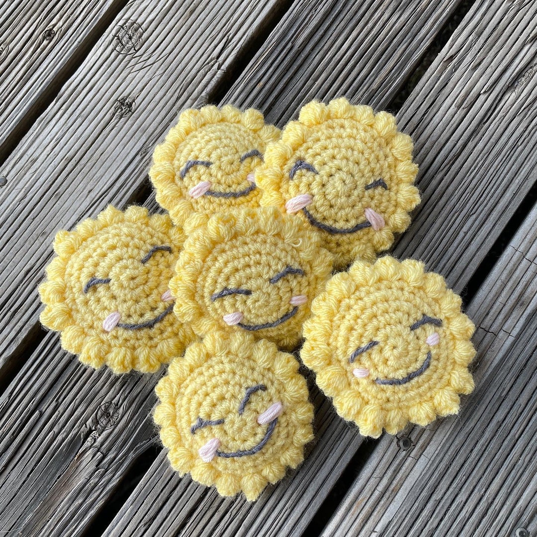 Cute Yellow Crochet Sun Kids Sensory Toy for Ocd Adhd Autism Stuffed ...