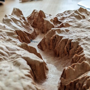 Custom Personalized Wooden Relief 3D Maps | Topographic Map | Custom 3D ...