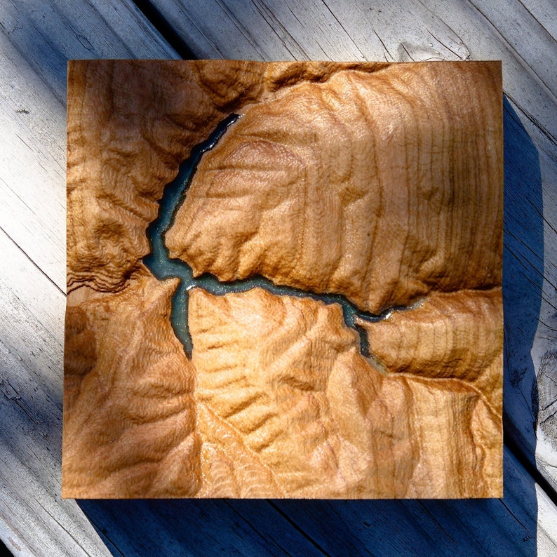 Custom Personalized Wooden Relief 3D Maps Topographic Map | Etsy