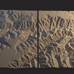 Custom Personalized Large Tiled Wooden Relief 3D Maps | Topographic Map ...