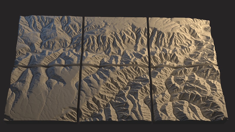 Custom Personalized Large Tiled Wooden Relief 3D Maps - Etsy