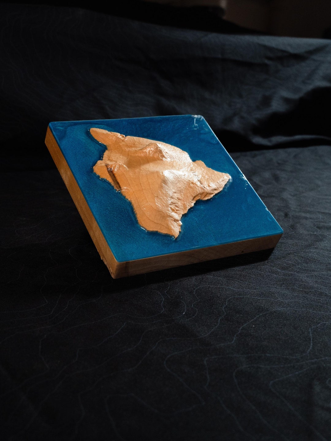 Hawaii Wooden 3D Elevation Map | Topographic Map of Hawaii| Wood Map ...
