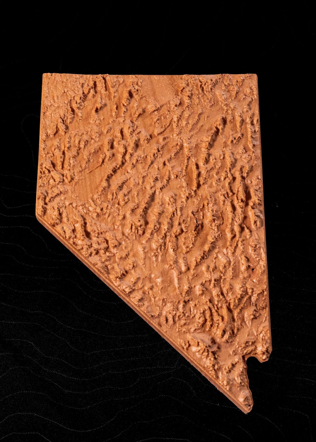 3D Nevada Wooden Topographic Map: Cherry or Walnut Wood - Etsy