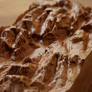Custom Wooden 3D Topographic Map: Personalized Relief Art - Etsy