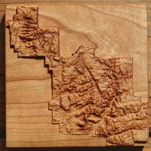 National Parks Topographic Wooden Relief Map - Etsy