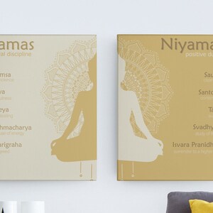 Yama and Niyama Poster Set Artwork Print Digital Download With - Etsy