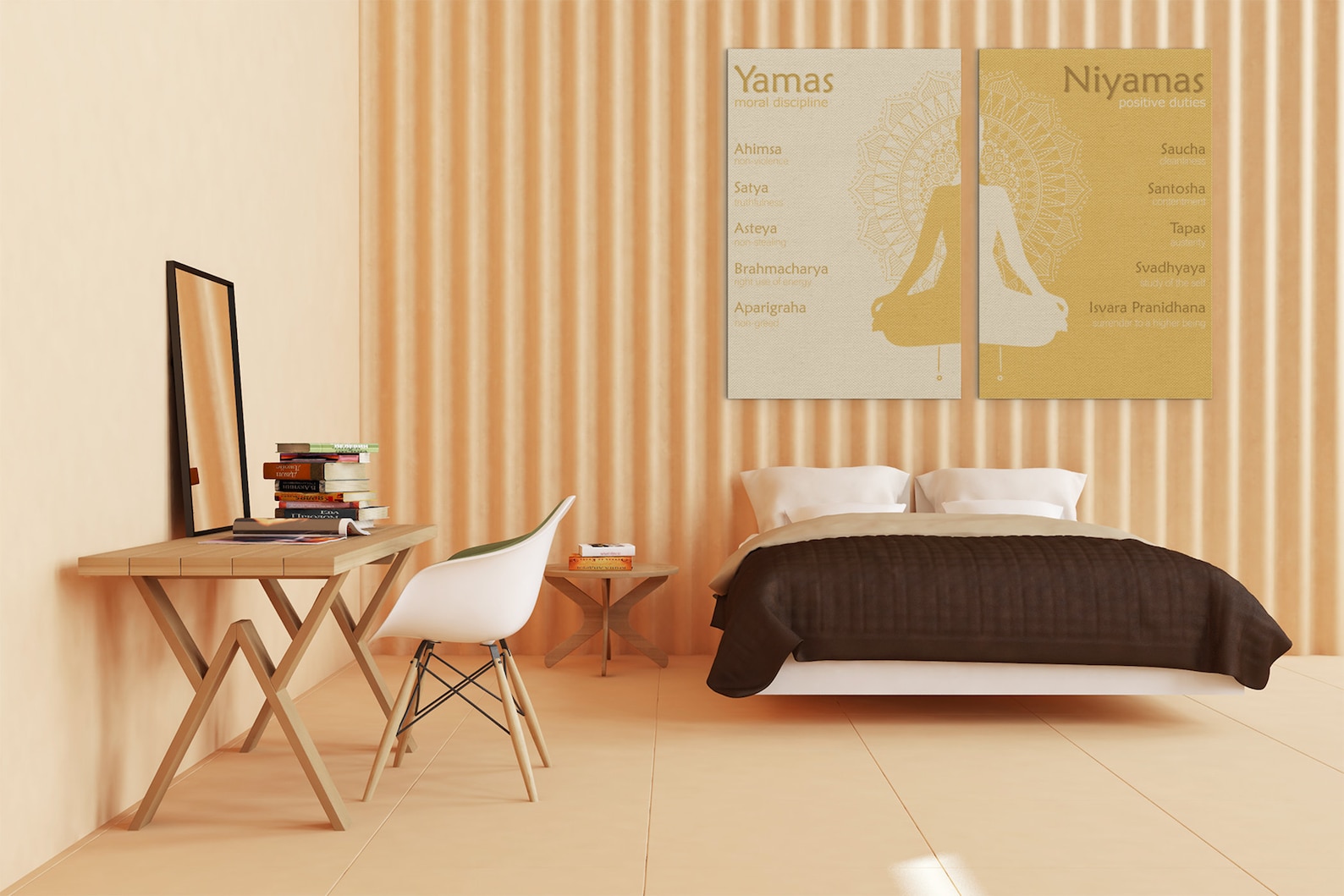 Yama and Niyama Poster Set Artwork Print Digital Download With - Etsy