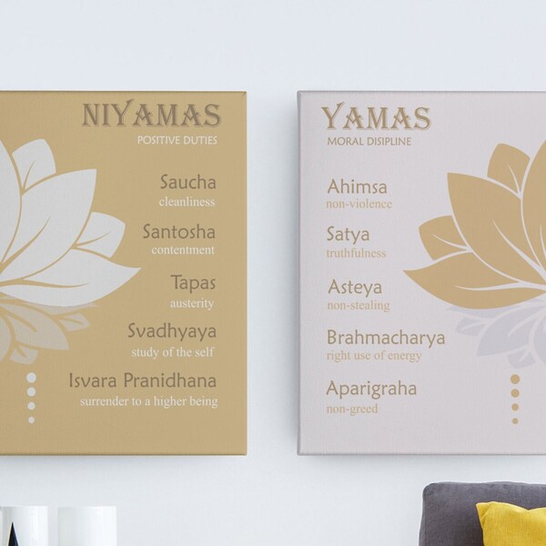 Yama and Niyama Poster - Etsy