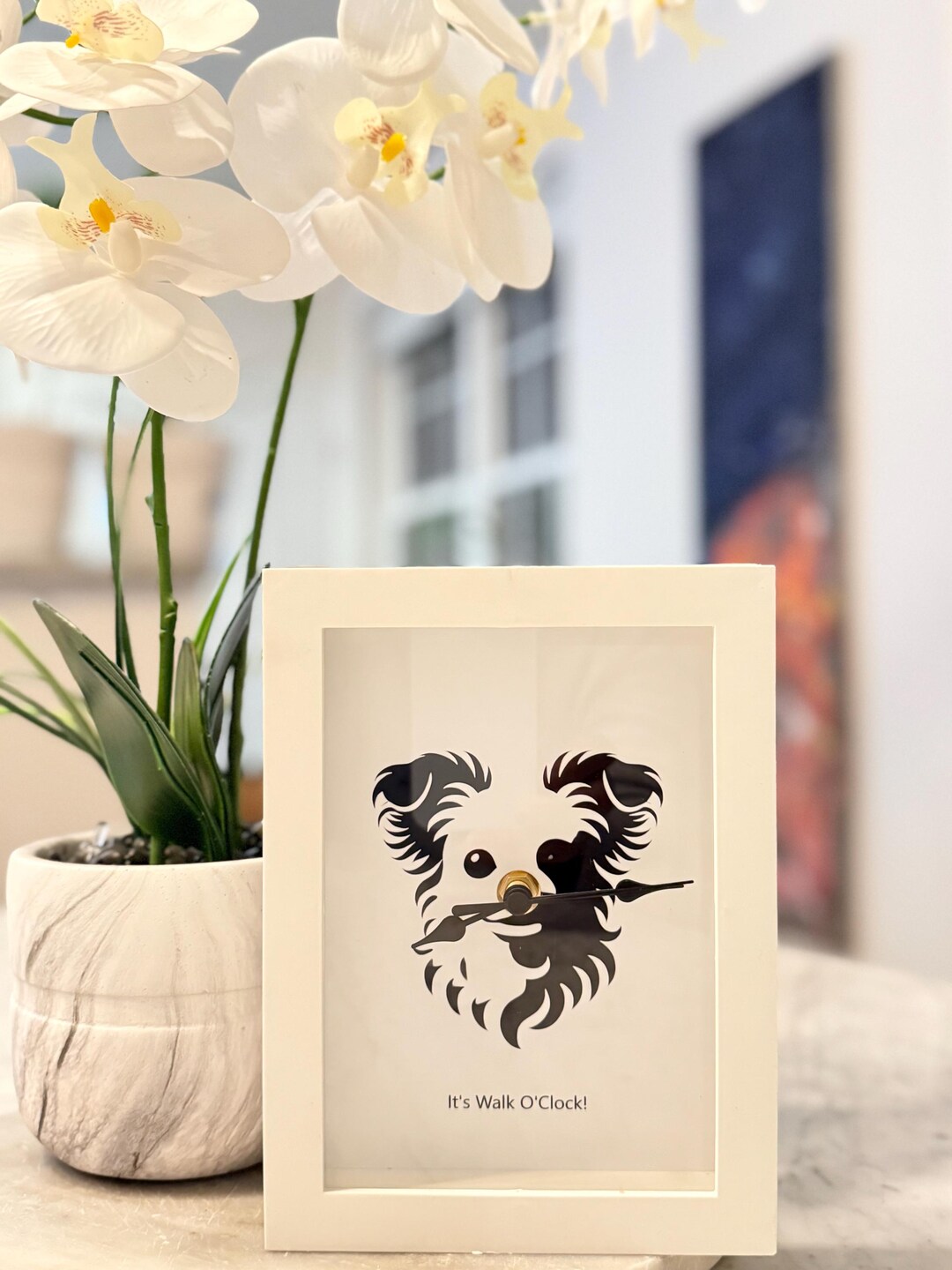 Personalized Wall/desk Clock With Chipoo Dog in Frame | for Dog Owner ...