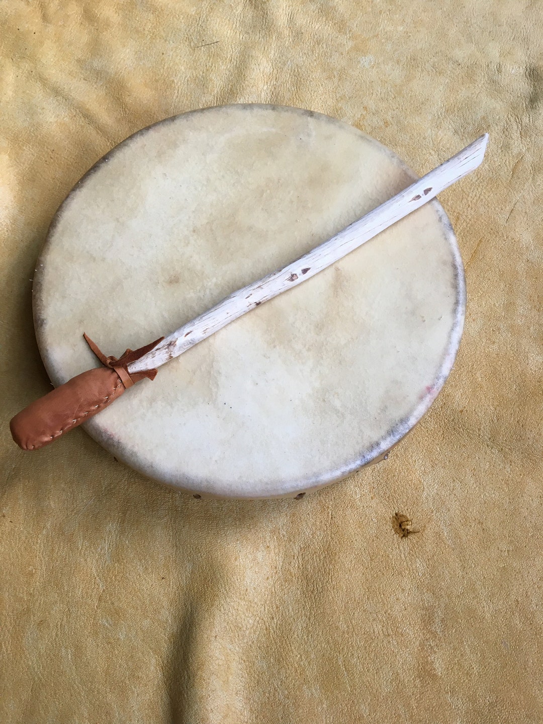 Custom 10" Deer Hide Drum With Mallet - Etsy