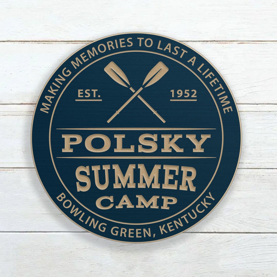 Summer Camp Sign / Personalized Camp Sign / Carved Wood Sign / Custom ...