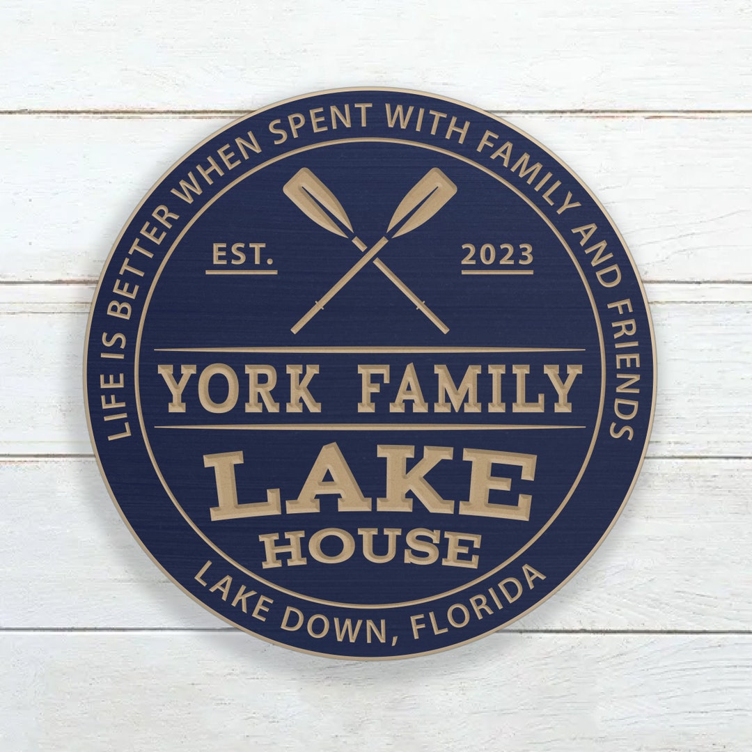 Lake House Sign / Personalized Lake House Sign / Carved Wood Sign ...