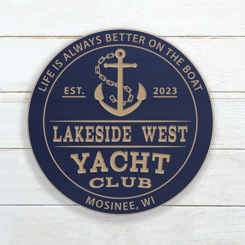 Personalized Boat Club Sign - Etsy