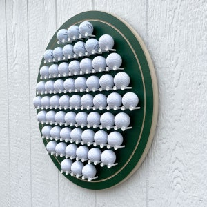 Golf Ball Display / Display for Golf Balls / Carved Wood Golf Ball Wall ...