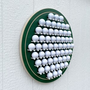 Golf Ball Display / Display for Golf Balls / Carved Wood Golf Ball Wall ...