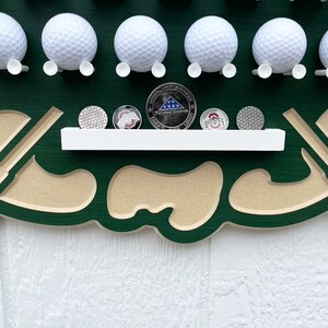 Golf Ball Display / Display for Golf Balls / Carved Wood Golf Ball Wall ...