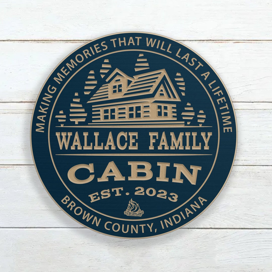Personalized Carved Wood Cabin Sign | Custom Family Lodge Plaque for ...