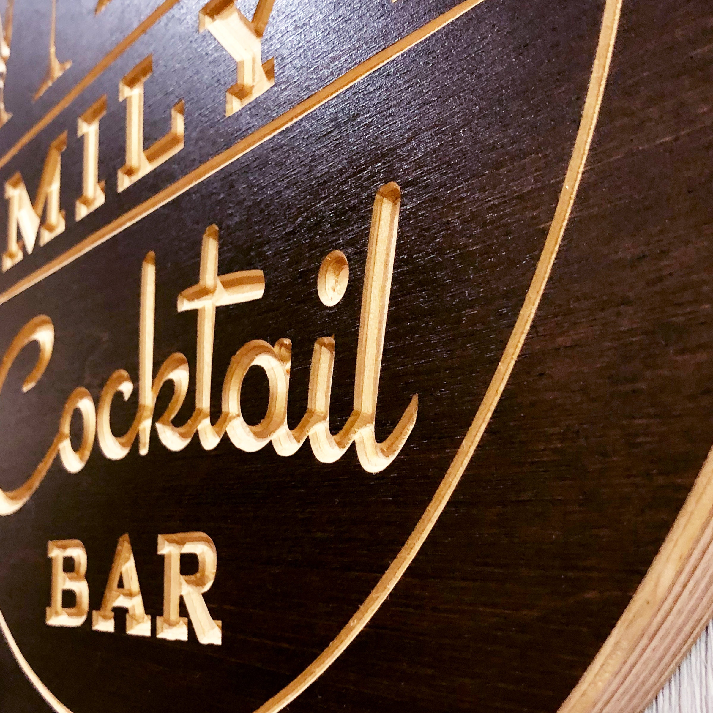 Cocktail Bar Sign With Name / Personalized Cocktail Bar Sign / | Etsy