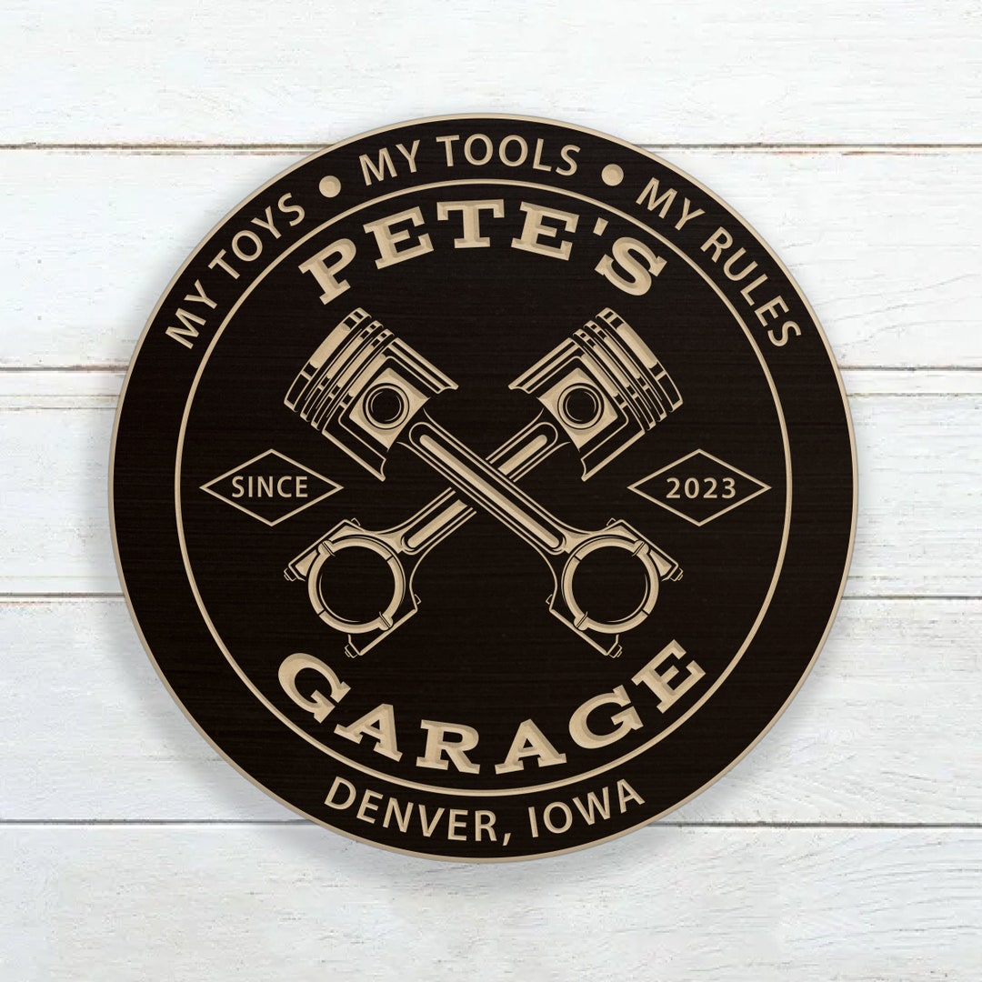 Garage Repair Name Sign / Personalized Garage Service Sign / Carved ...