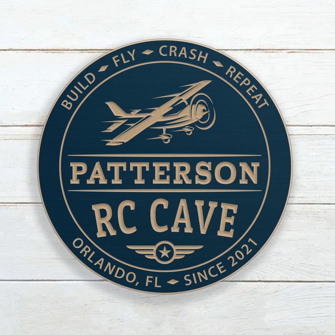 Personalized RC Airplane Wooden Sign - Custom Carved Radio Control ...