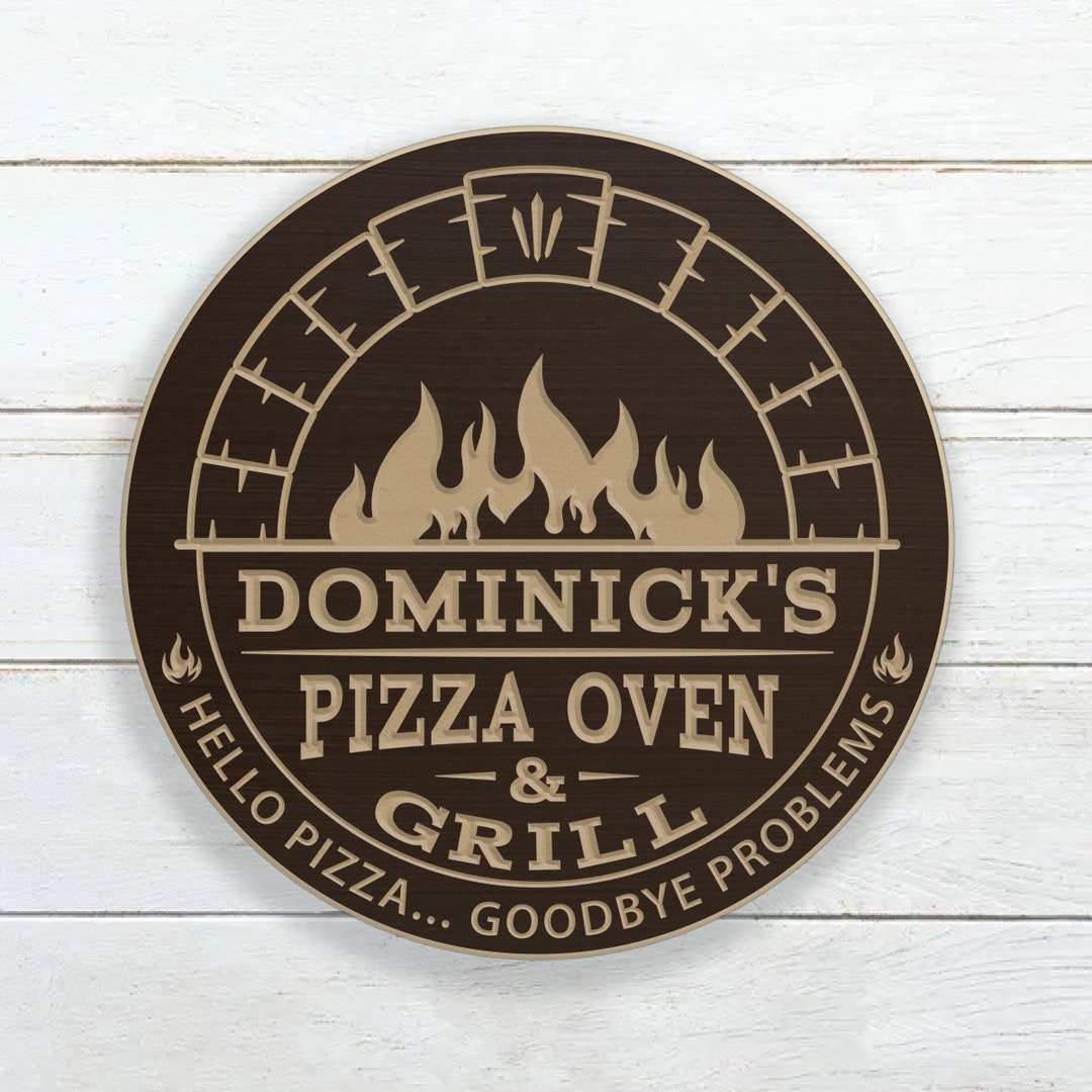 Pizza Oven Sign / Personalized Brick Oven Sign / Carved Wood Sign ...