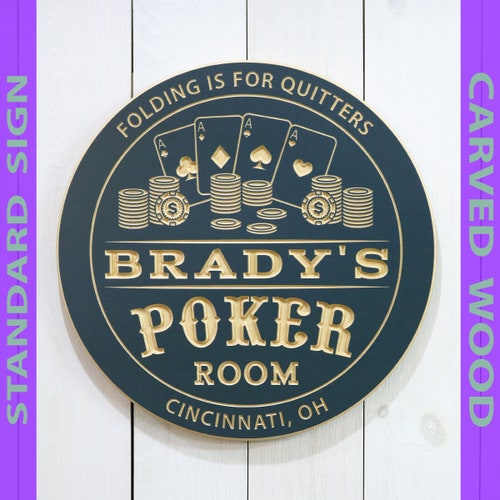 Personalized Poker Room Sign Custom Poker Game Room Name Sign | Etsy