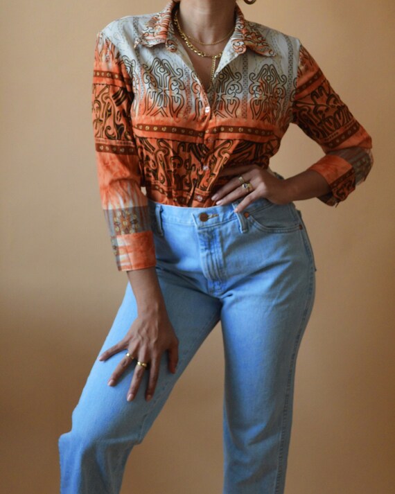 Abstract printed top - Gem