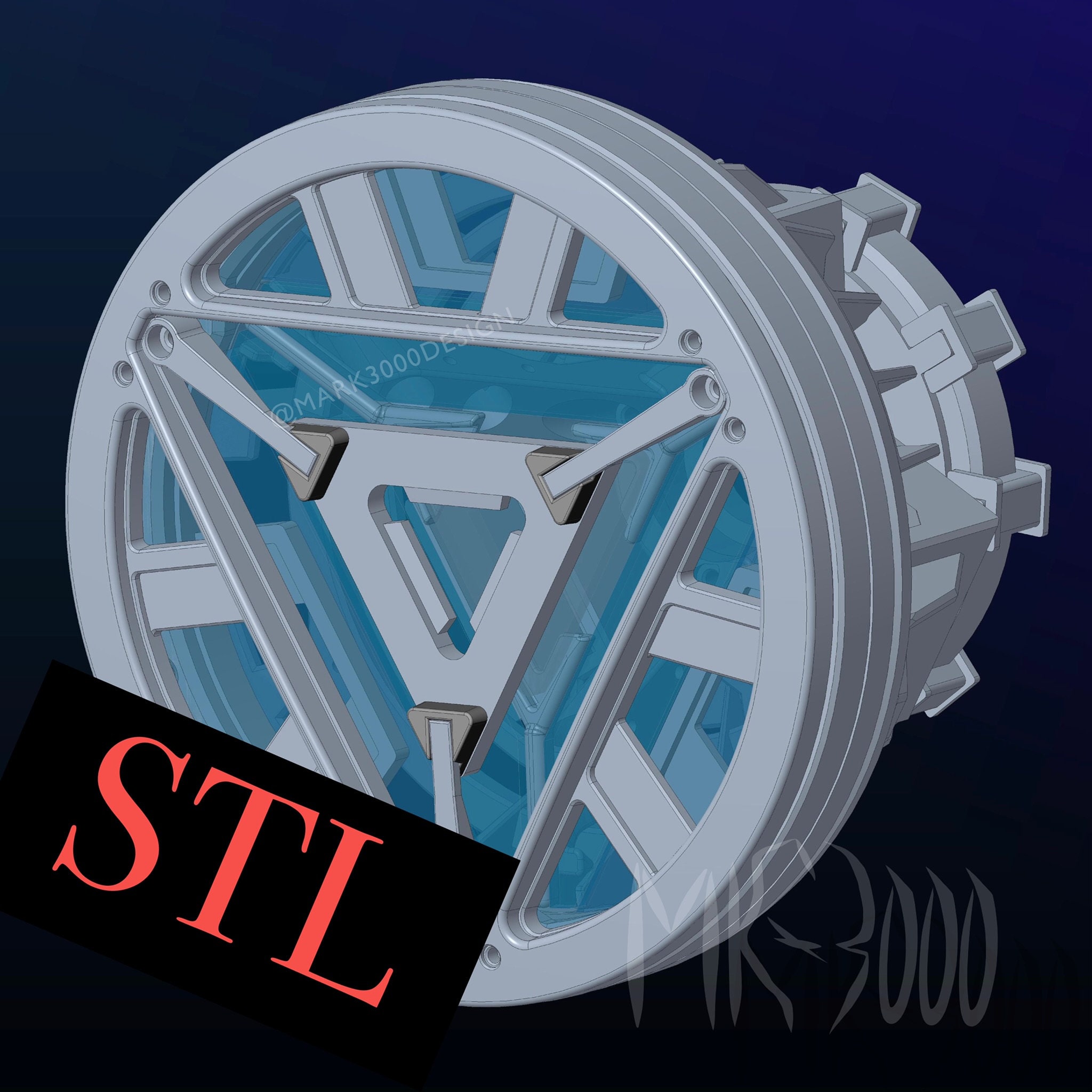 Ironman Vibranium Arc Reactor STL for 3D Printing - Etsy