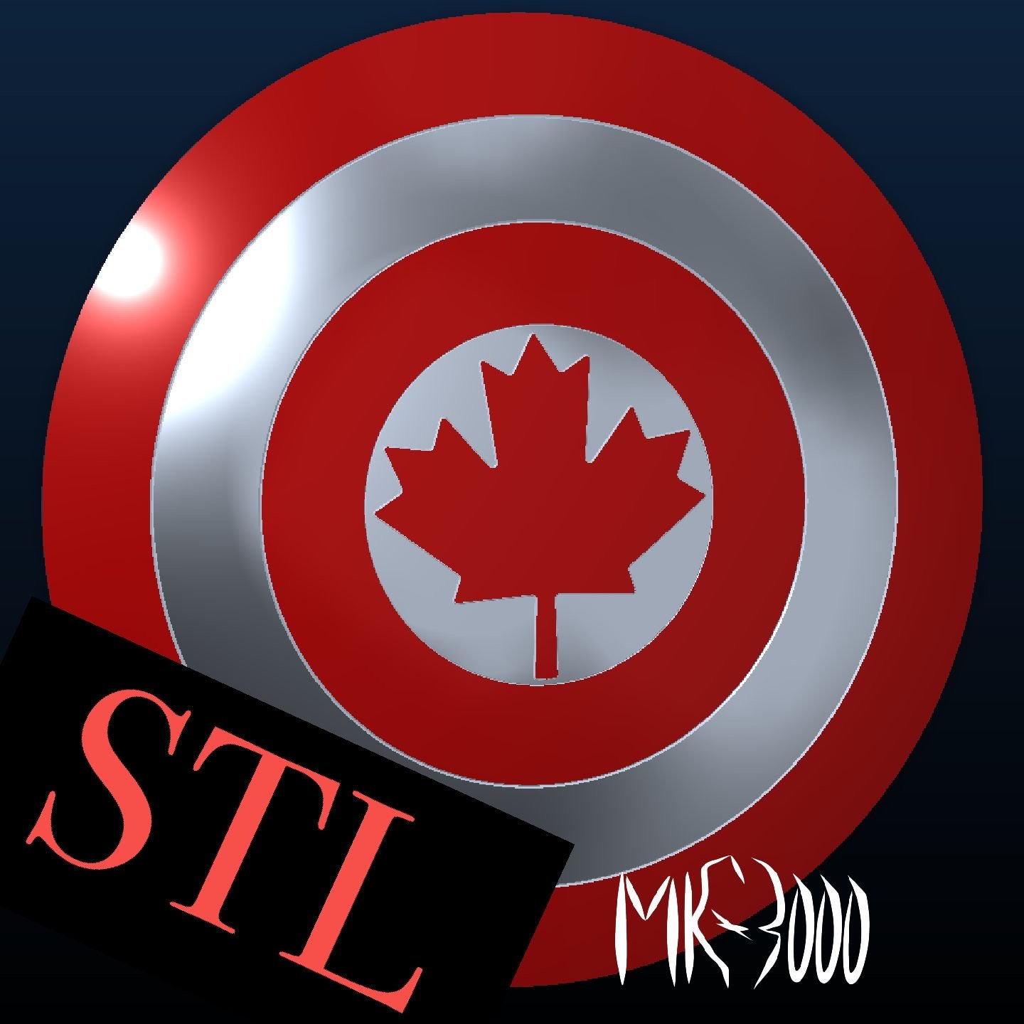 Captain Canada Shield STL File - Etsy Canada