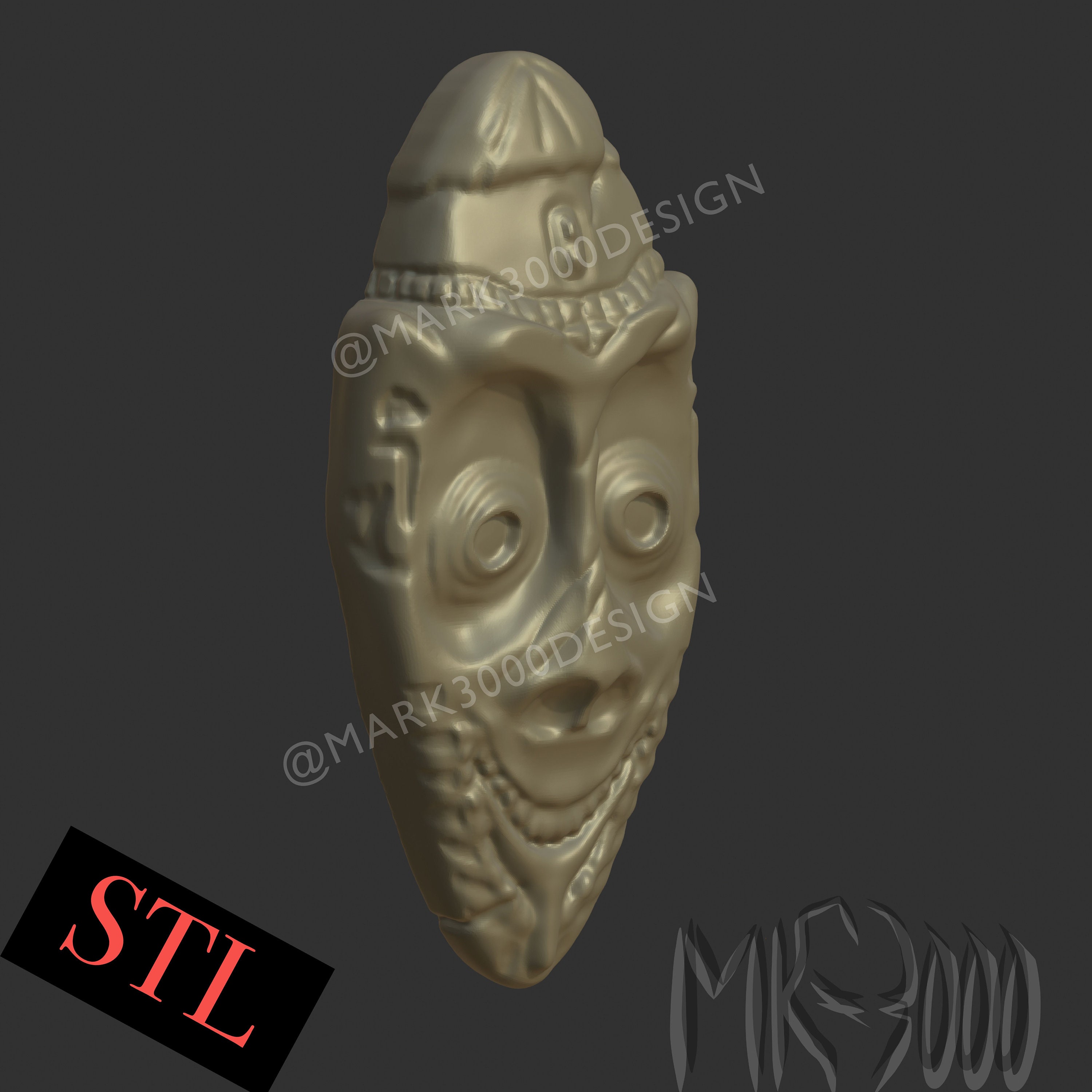 Tiki Mask STL File: 3D Printing (300mm X 150mm X 60mm) - Etsy