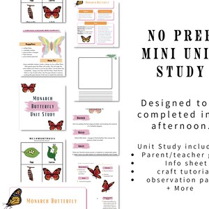 Monarch Butterfly Mini Unit Study - Etsy