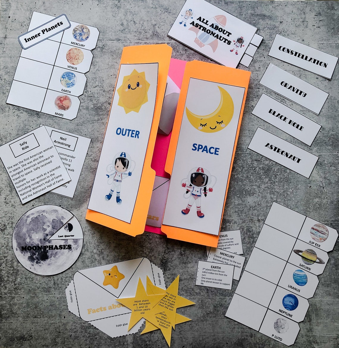 Space Unit Study Lapbook - Etsy