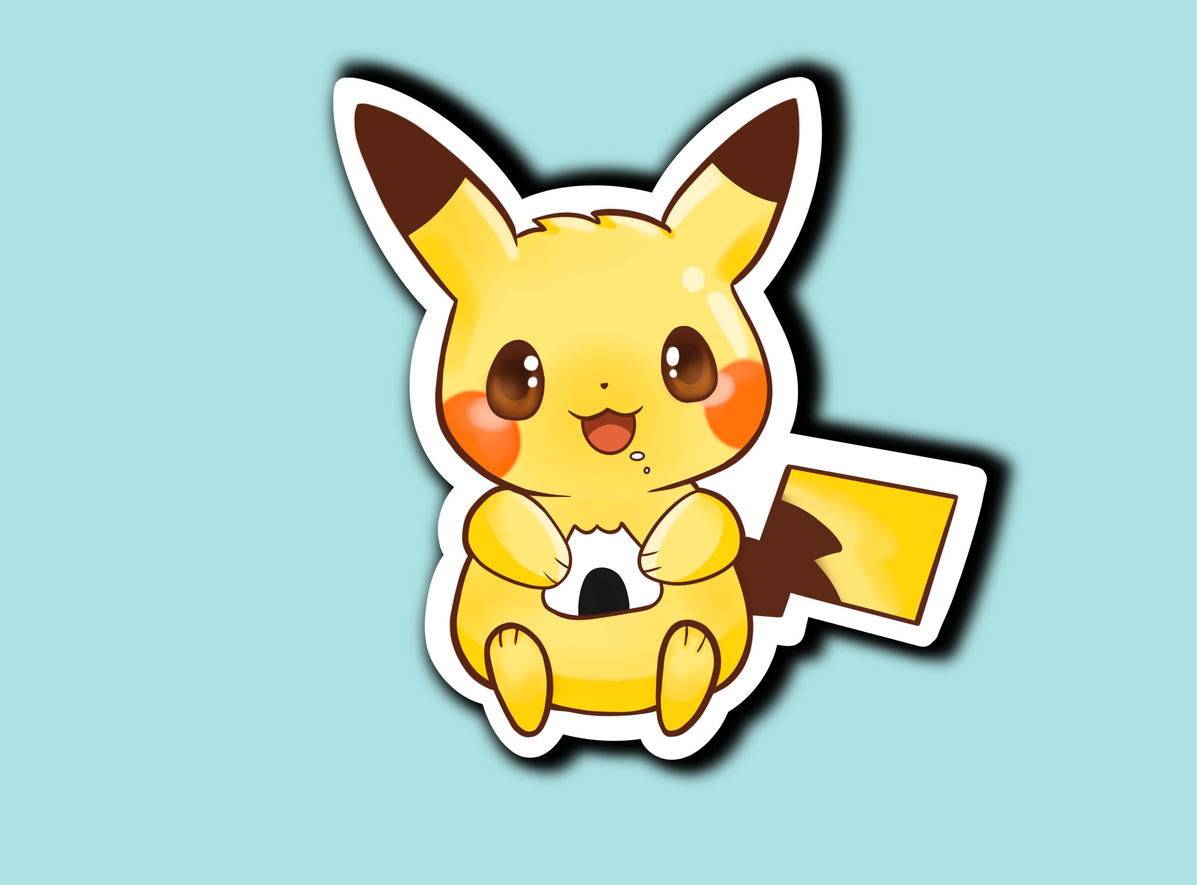 PIKACHU VINYL STICKER Pikachu Sticker Pokemon Sticker | Etsy