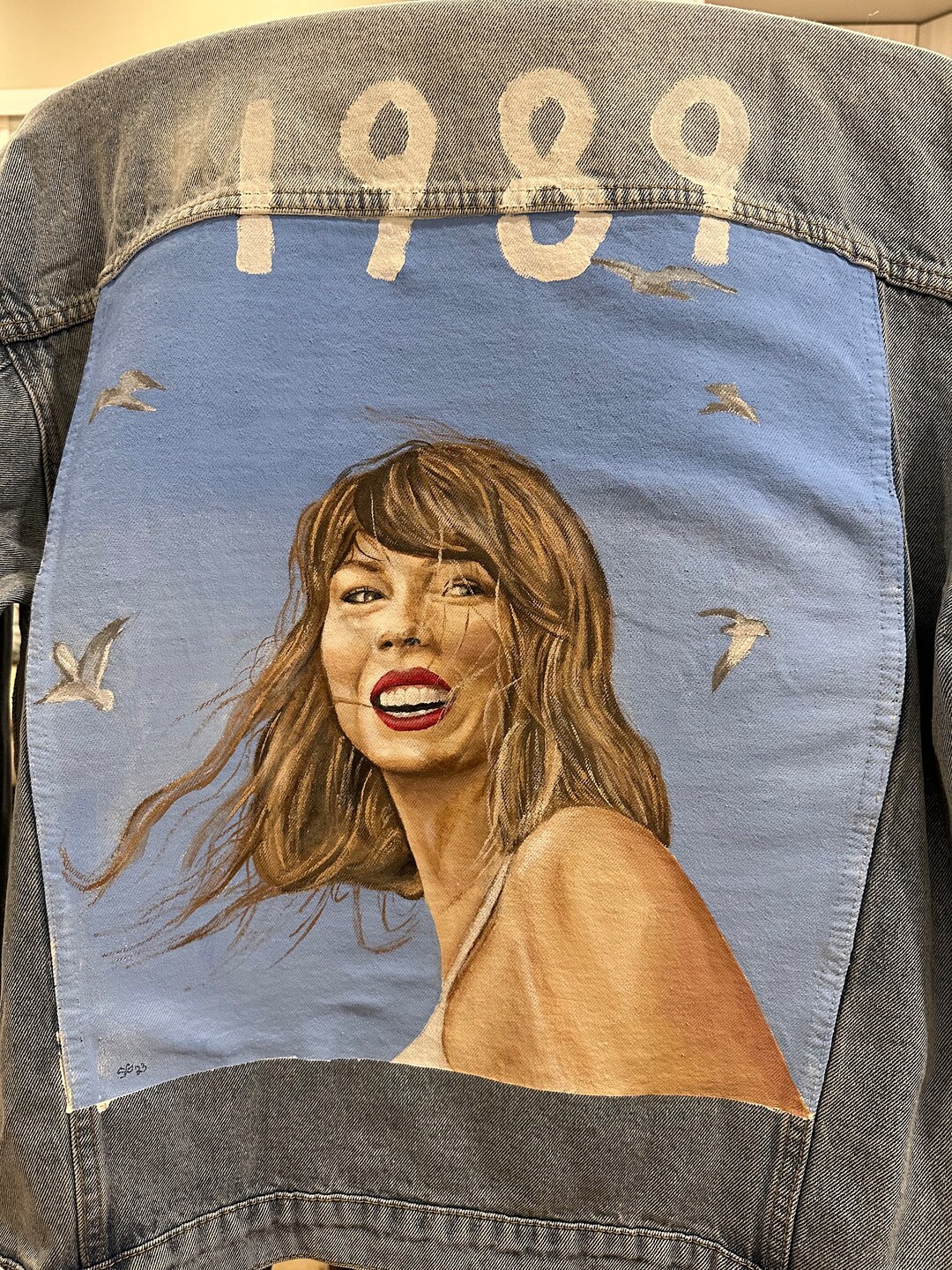 Hand Painted Taylor Swift 1989 Jean Jacket - Etsy