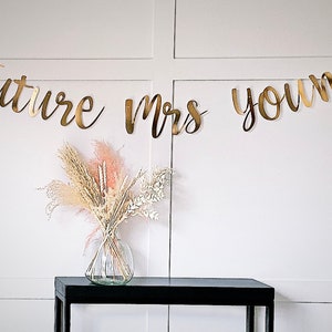 Gold Personalised Hen Party Banner, Hen Do Bunting, Hen Do Sign, Future ...