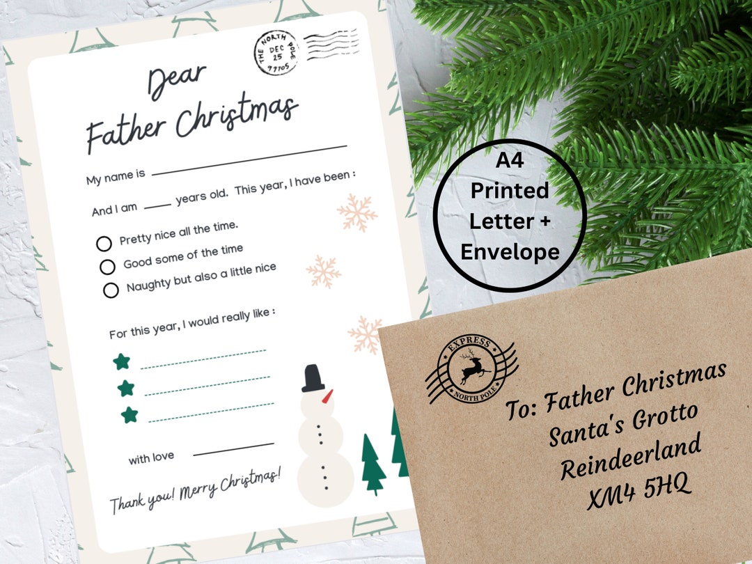 Father Christmas Letter, Santa Letter, Official Letter, Christmas ...