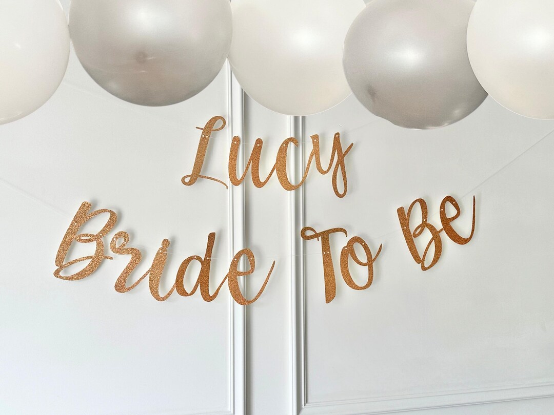 Personalized Gold Hen Party Banner: Bride to Be Bunting - Etsy UK