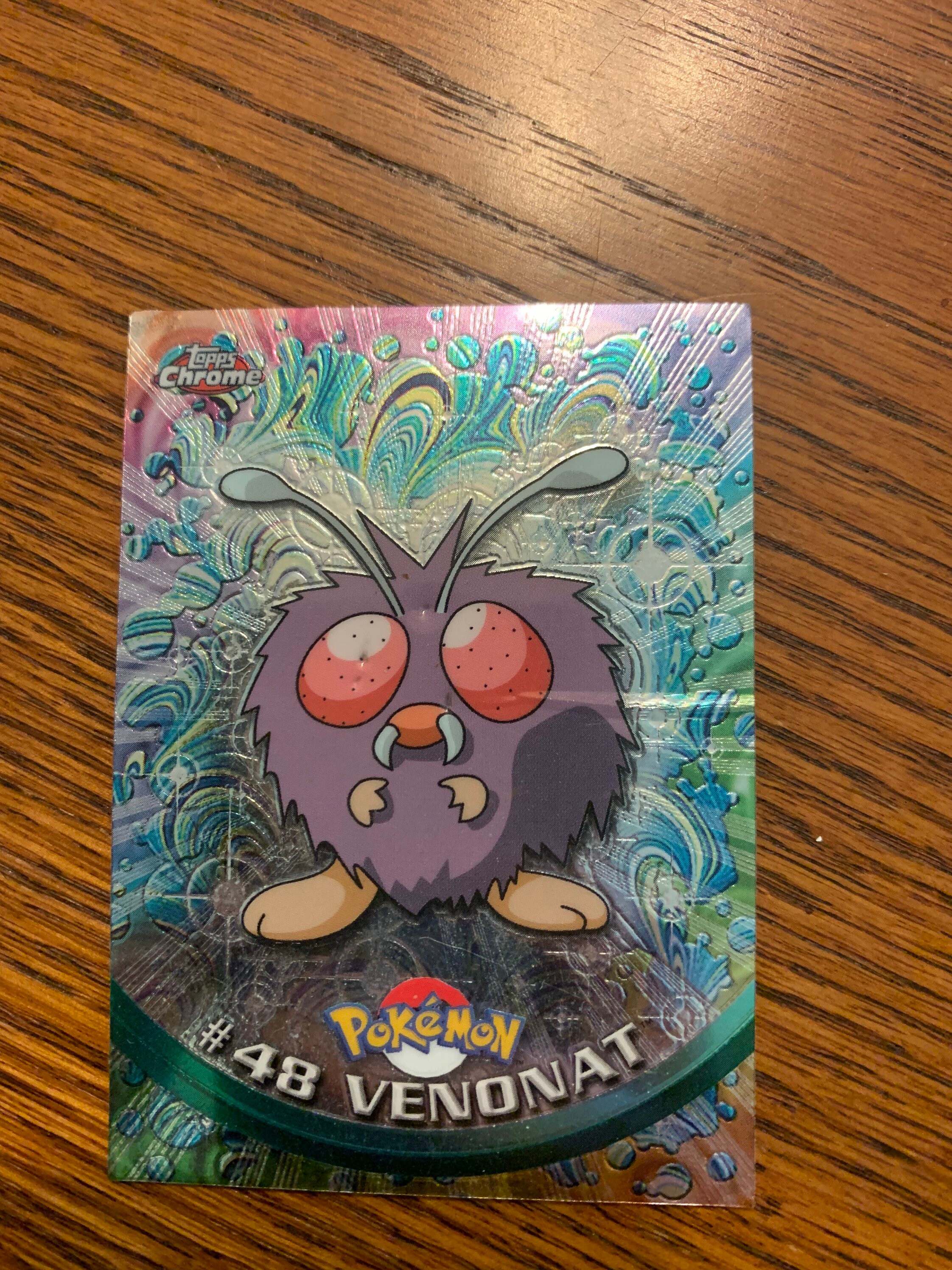 TOPPS CHROME Pokemon Card VENONAT 48 Spectra Rainbow Etsy topps-chrome-pokemon-card-venonat-48-spectra-rainbow-etsy