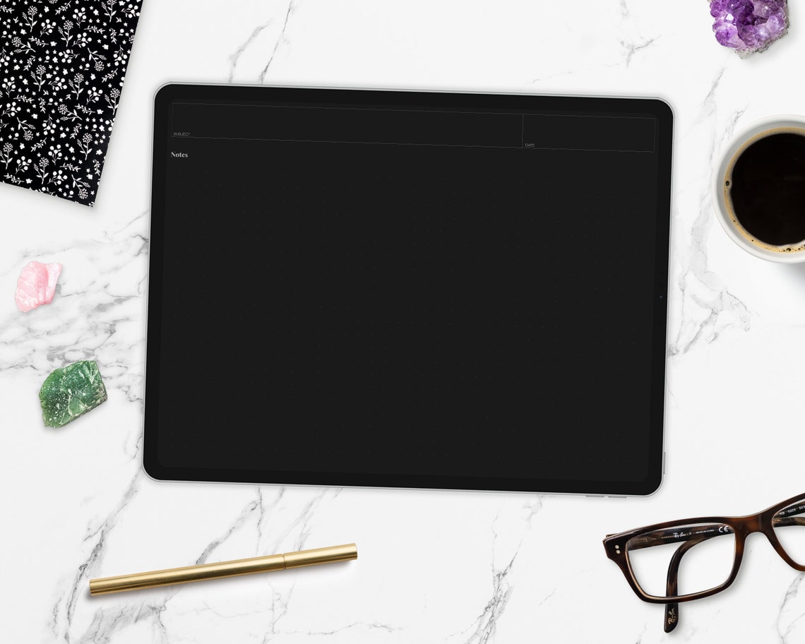 High-contrast Digital Note-taking Templates for Students, Meetings, and ...