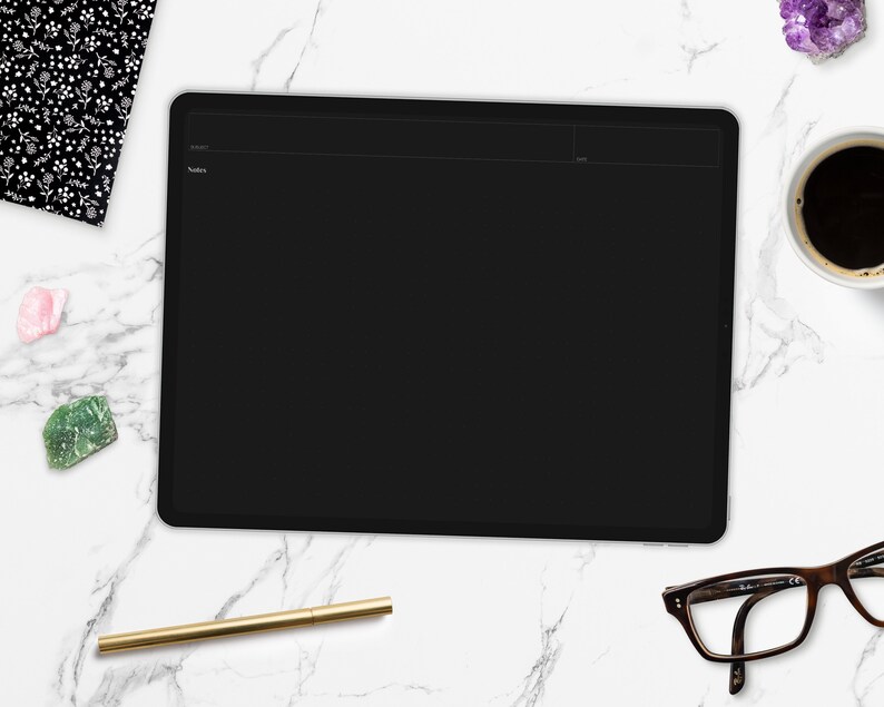 High-contrast Digital Note-taking Templates for Students, Meetings, and ...