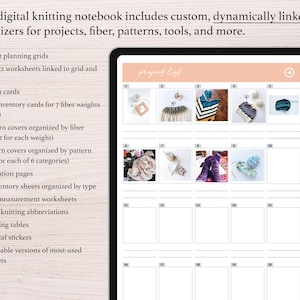 Knitting Planner | Full Digital Bundle | Organize Yarn, Patterns ...